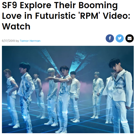 美 빌보드, SF9 컴백 조명…"RPM, 다이나믹한 퍼포먼스" | 디스패치 | 뉴스는 팩트다!