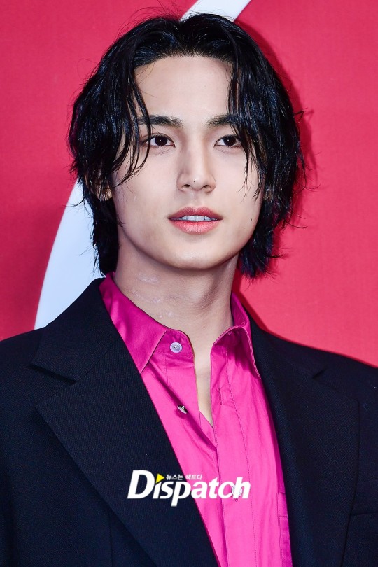 Seventeen's Mingyu poses at Wooyoungmi's fashion event | DIPE.CO.KR