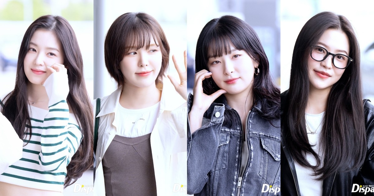Red Velvet wave for cameras at airport | DIPE.CO.KR
