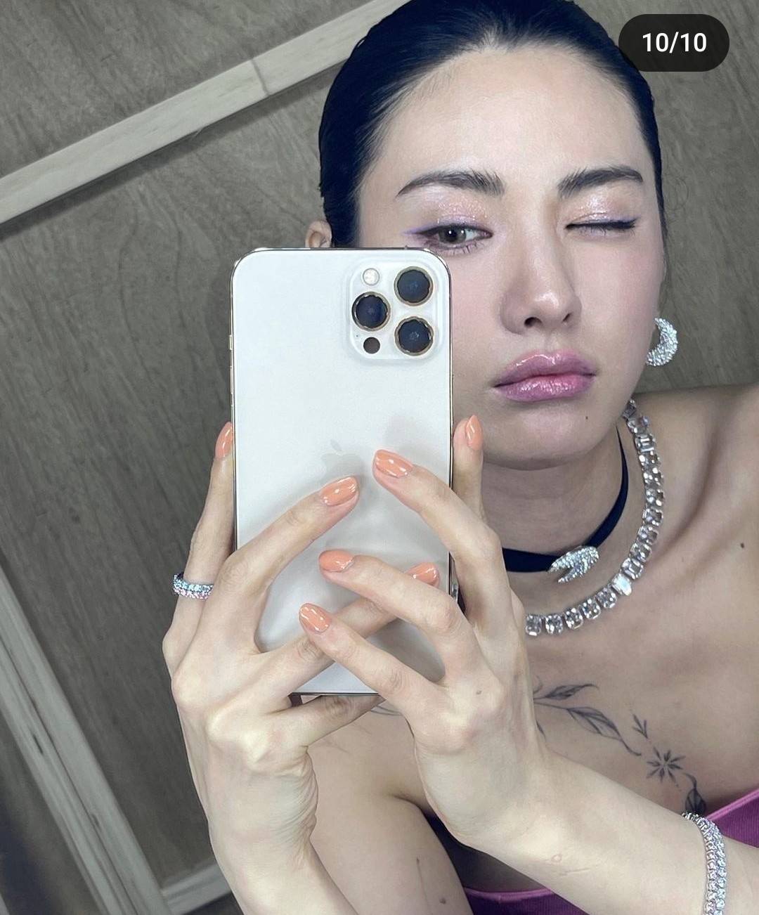 Nana Rocks a Chic and Slicked Back Look for a Jewelry Brand | DIPE.CO.KR