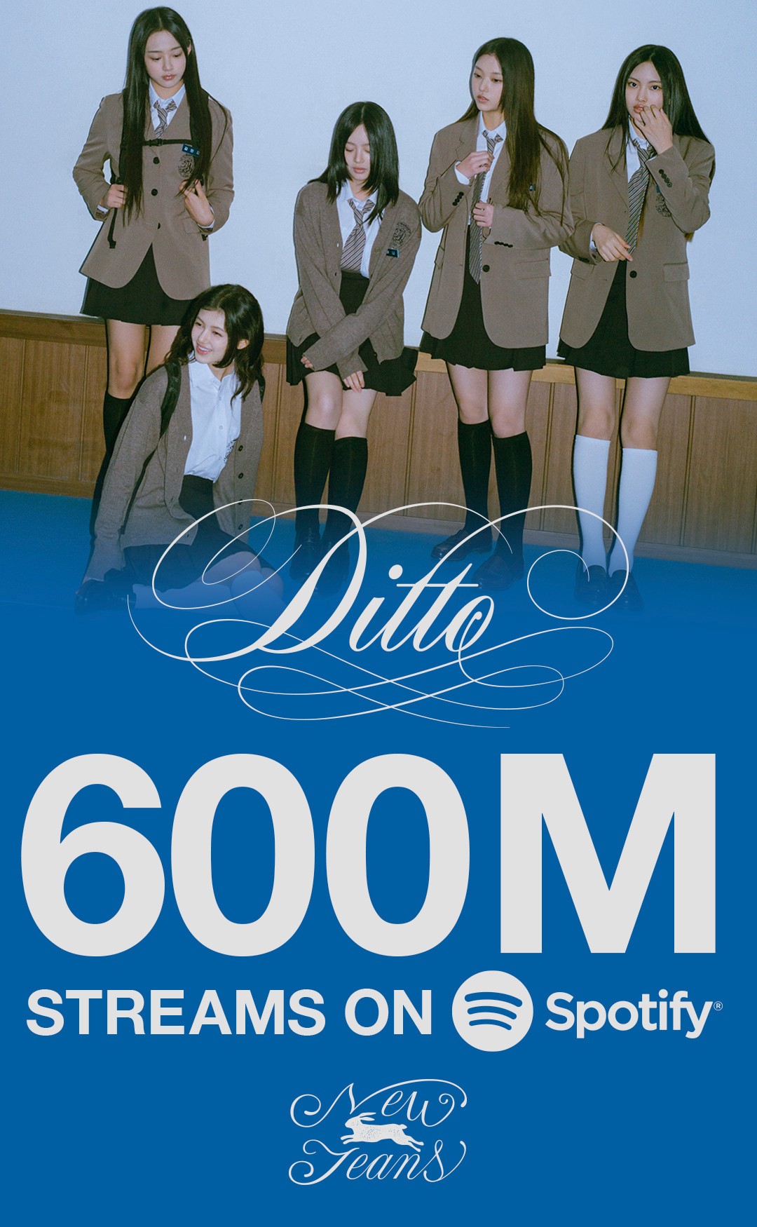 뉴진스, 스포티파이 기록 추가…'Ditto', 6억 스트리밍 돌파 | 디스패치 | 뉴스는 팩트다!