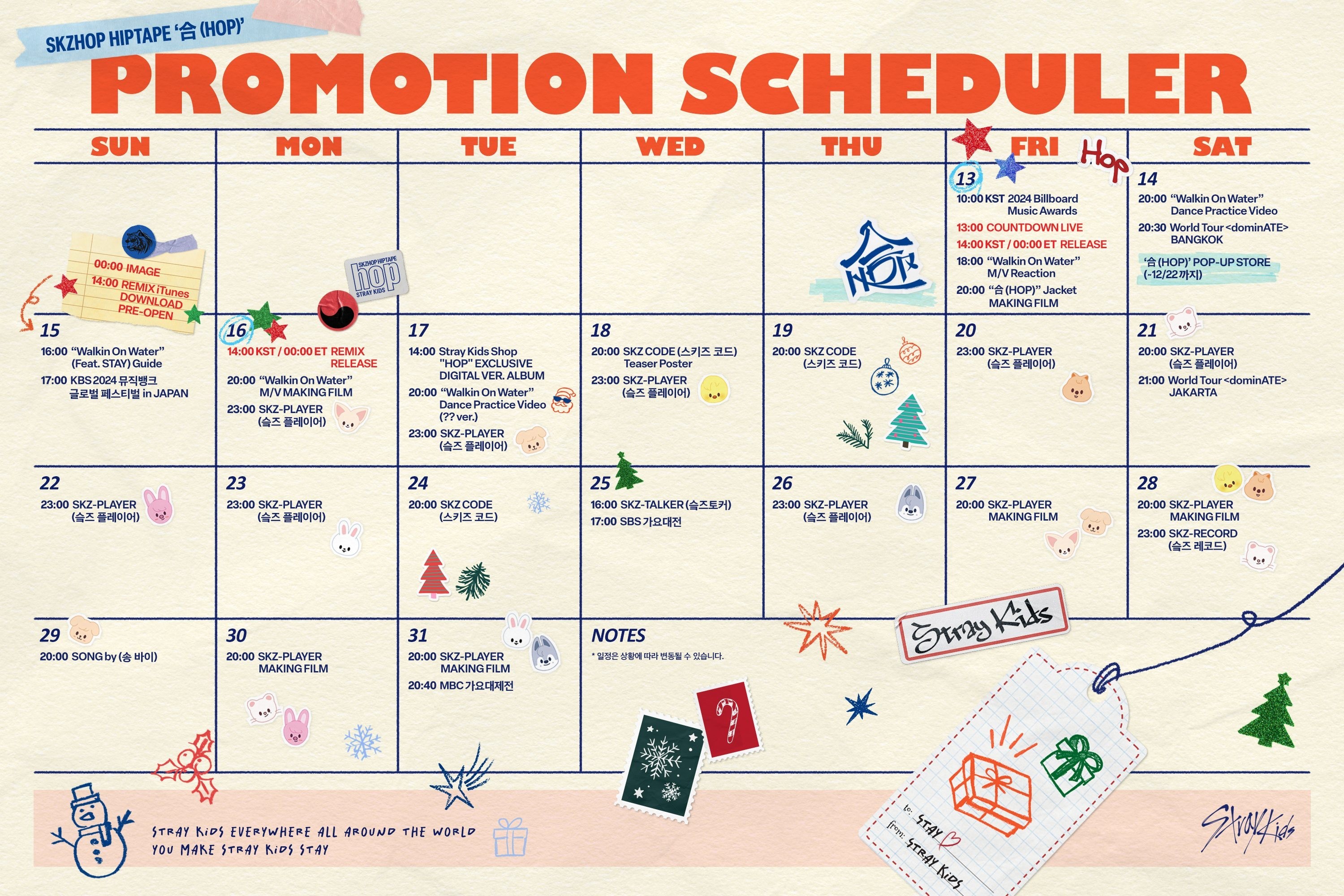 Stray Kids Unveil Full Schedule for Upcoming Release 'HOP' | DIPE.CO.KR